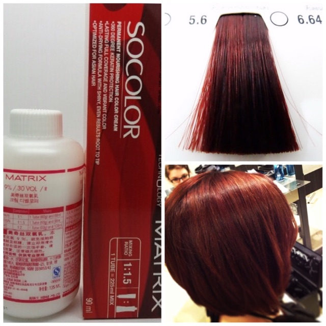 Jual Matrix SoColor 5.6 5R Light Red Brown Hair Dye Cat Rambut Coklat ...