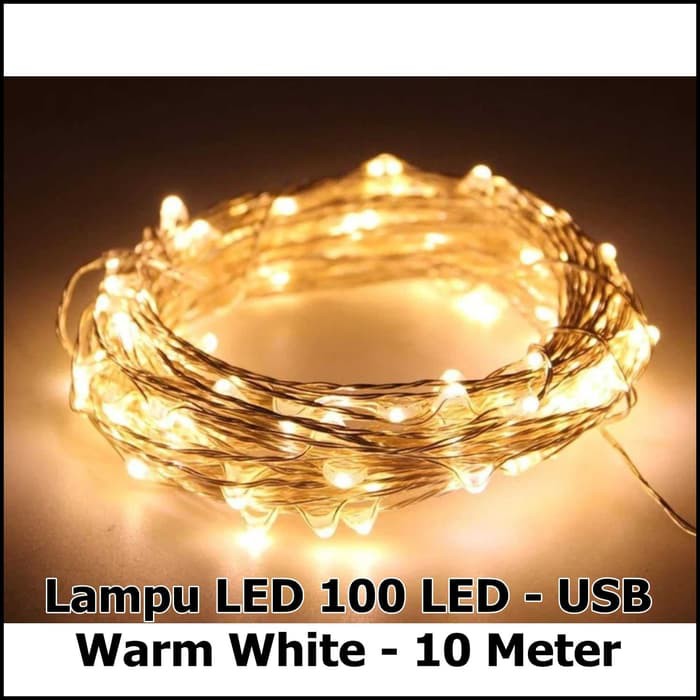 Jual Kanai Lampu Hias Dekorasi USB 100 LED 10 Meter TYNDC 01 Warm White | Shopee Indonesia