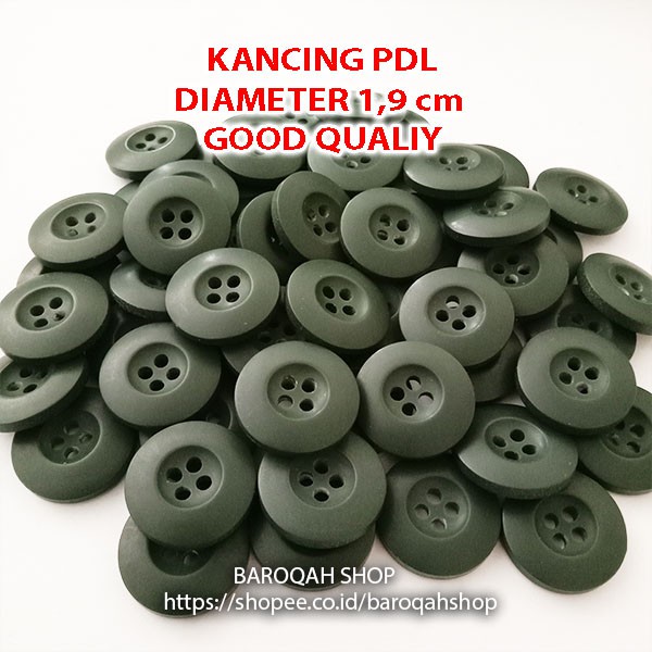 Jual Kancing Baju Seragam Kemeja Celana PDL PDH 1,9cm / 19mm Eceran ...