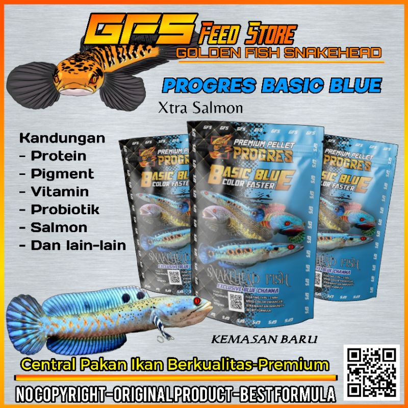 Jual Pelet Channa PROGRES BASIC BLUE 100 Gram-GFS Feed Store Original ...