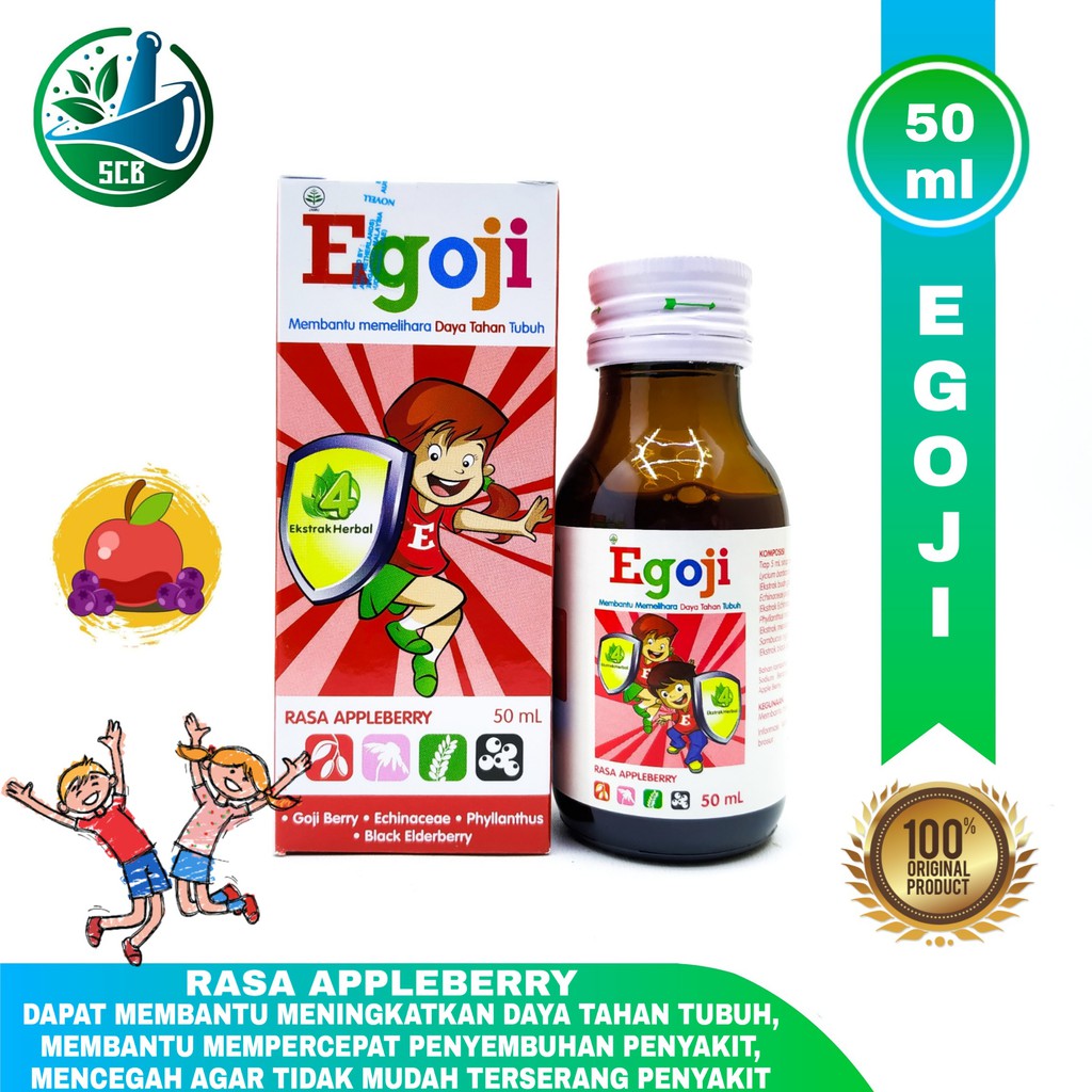 Jual Egoji Syrup / Sirup Egoji 50-100ML (Rasa Anggur Dan Rasa Apel ...