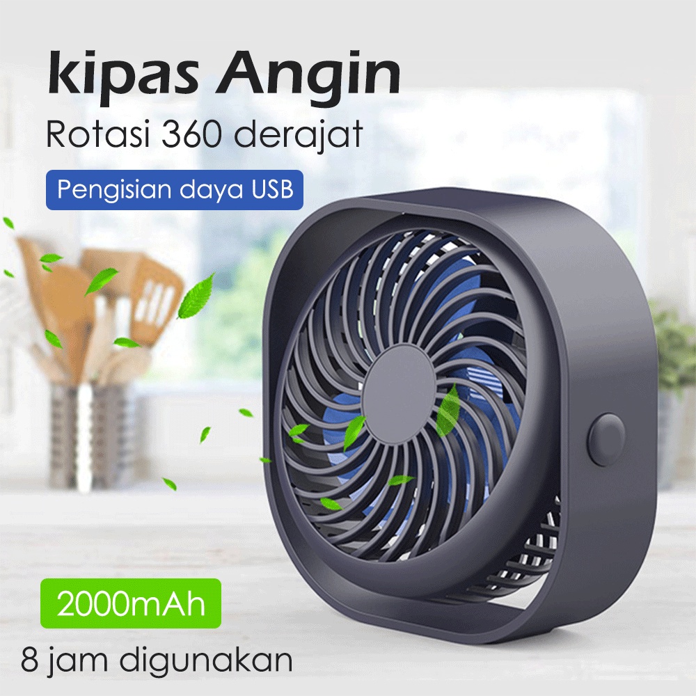 Jual Kipas Angin Mini USB Kipas Bisa Rotasi 360 Derajat Kipas Portable ...
