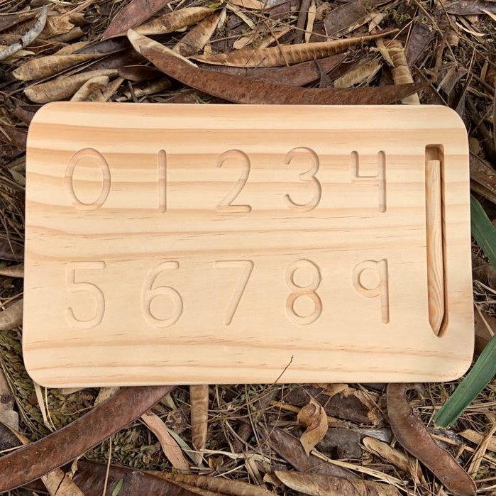 Jual Begun Mainan Edukasi Montessori Tracing Number 0-9/Papan Tracing ...