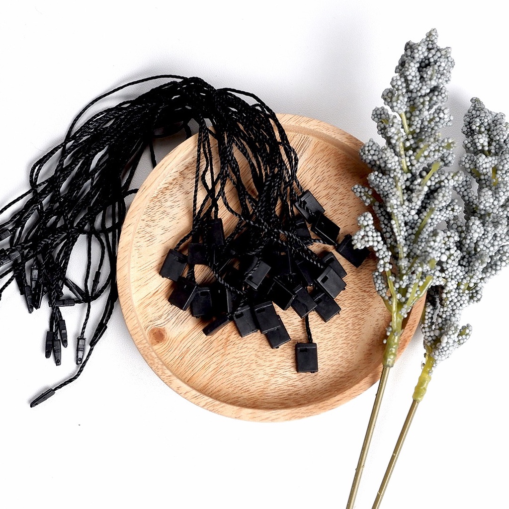 Jual Tali Hangtag Tali Handtag Merk Hitam dan Putih Premium Loop Pin ...