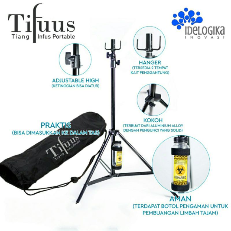 Jual Tifuus ( Tiang infus Portable) free safety bottle | Shopee Indonesia