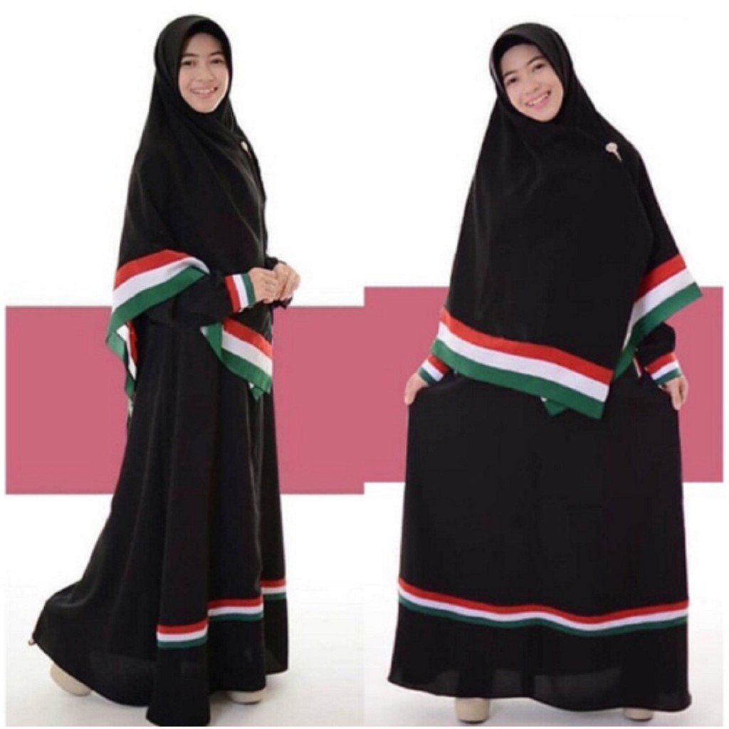 Jual gamis SET jilbab palestina jumbo GAMIS PALESTINE + KHIMAR S4 JUMBO ...