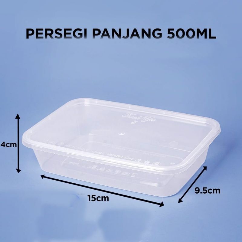 Jual Tepak Makan Plastik / Tempat Makan / Thinwall 500ml | Shopee Indonesia