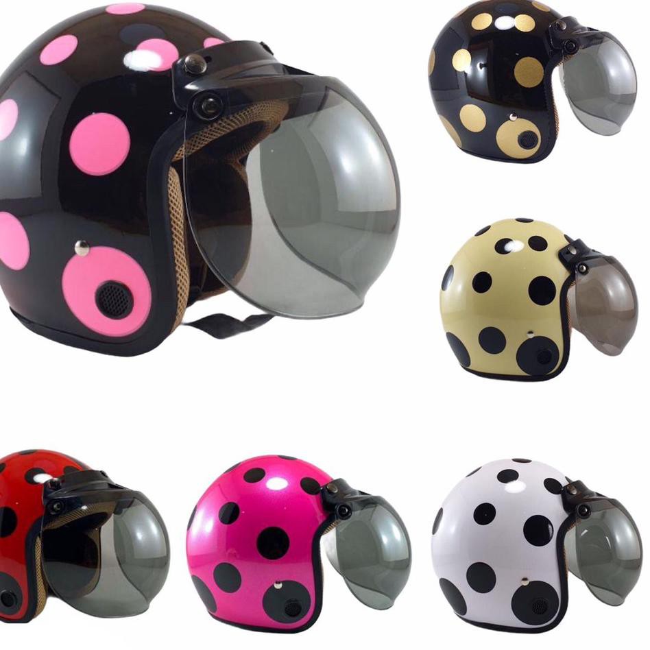 Jual Helm Bogo Polkadot Retro Dewasa SNI 2L8 | Shopee Indonesia