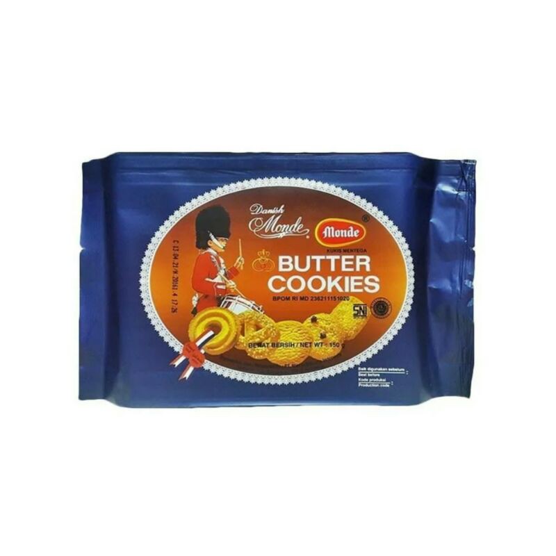Jual MONDE BUTTER COOKIES BLUE 150 G BISKUIT KUKIS MENTEGA | Shopee ...