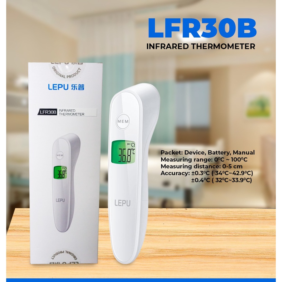 Jual Thermogun / Thermo meter infrared LEPU LFR30B | Shopee Indonesia