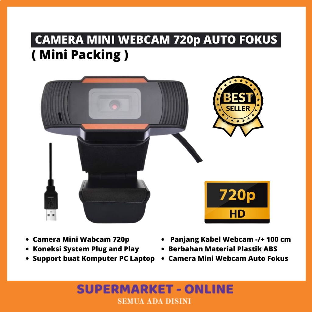 Jual HARGA PROMO Kamera Camera Webcam Mini 720P Autofokus Buat Komputer ...