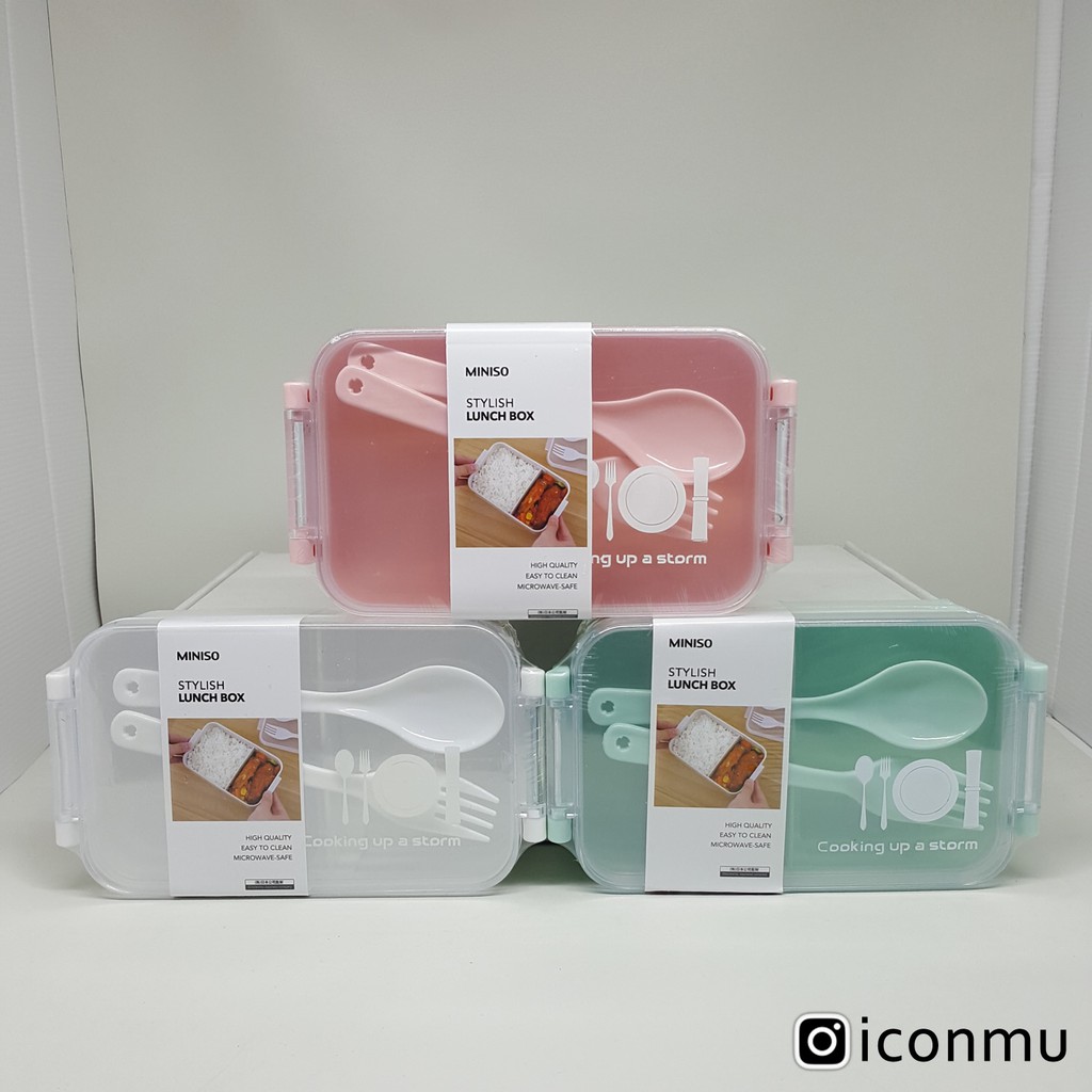 Jual Miniso Simple and Stylish Lunch Box | Shopee Indonesia