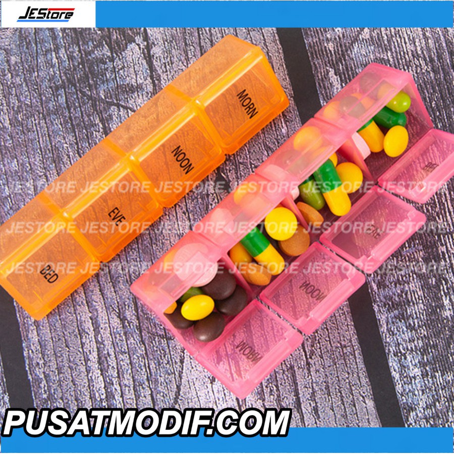 Jual KOTAK VITAMIN OBAT TRIANGLE (28) 7 BOX 7 COLOR 4 SEC KOTAK BOX 7 ...