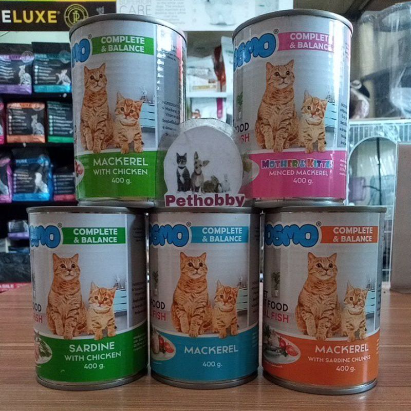 Jual Wet Food / Makanan Kucing Basah Cosmo Real Fish All Varian 400 gr ...