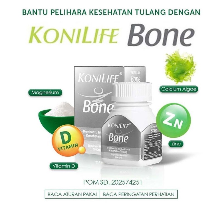 Jual KONILIFE BONE VITAMIN TULANG KALSIUM ISI 30 KAPLET MURAH | Shopee ...