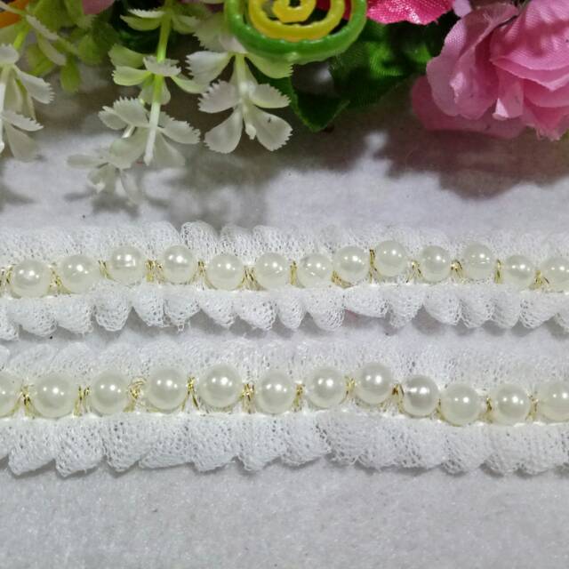 Jual Renda mutiara (1 meter) | Shopee Indonesia