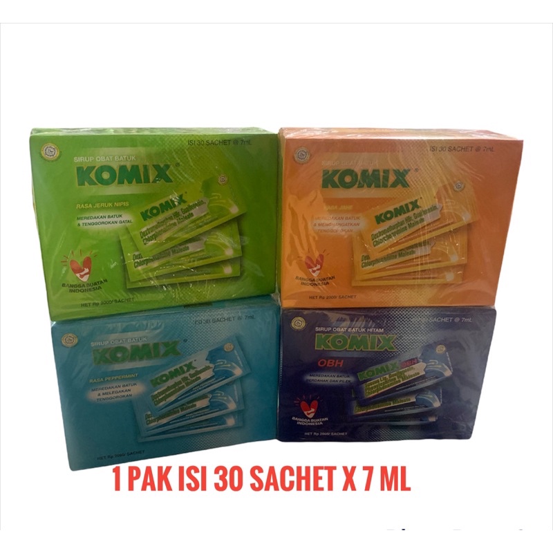 Jual Komix Obat Batuk Obh, Jahe, Peppermint, dan Jeruk Nipis 1 Pak isi ...