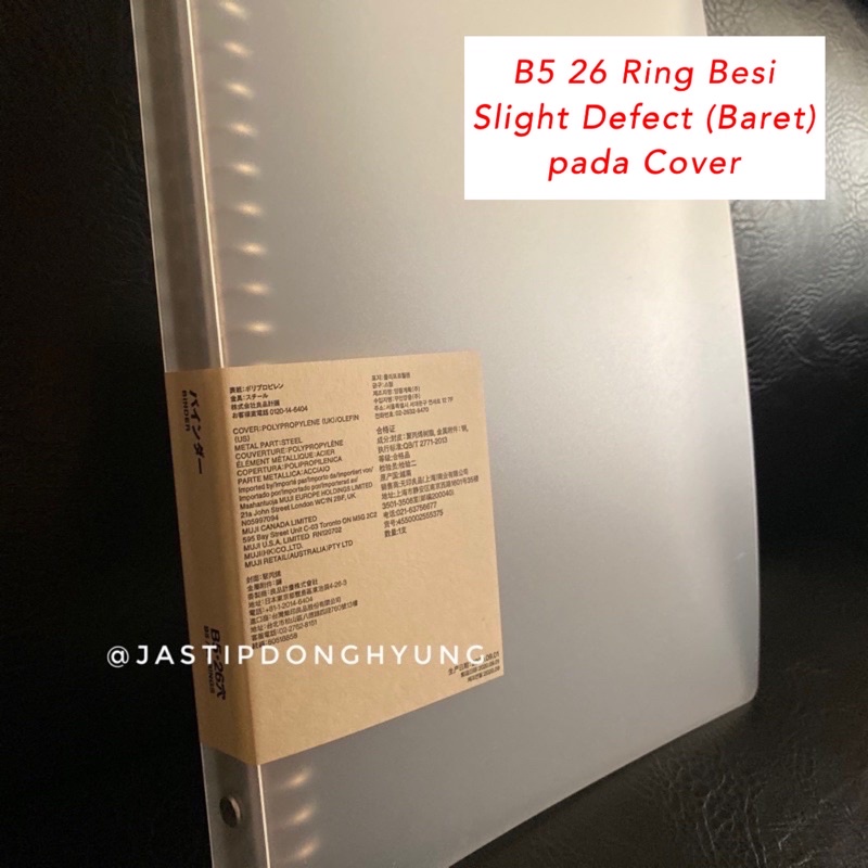 Jual MUJI Binder Transparan B5 / Transparent A4 A5 (Clear 26 / 30 / 20 Ring Besi / 2 Ring besi ...