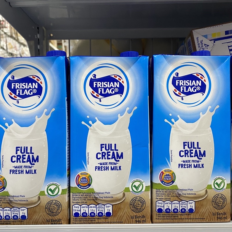 Jual FRISIAN FLAG UHT FULL CREAM 946ml | Shopee Indonesia