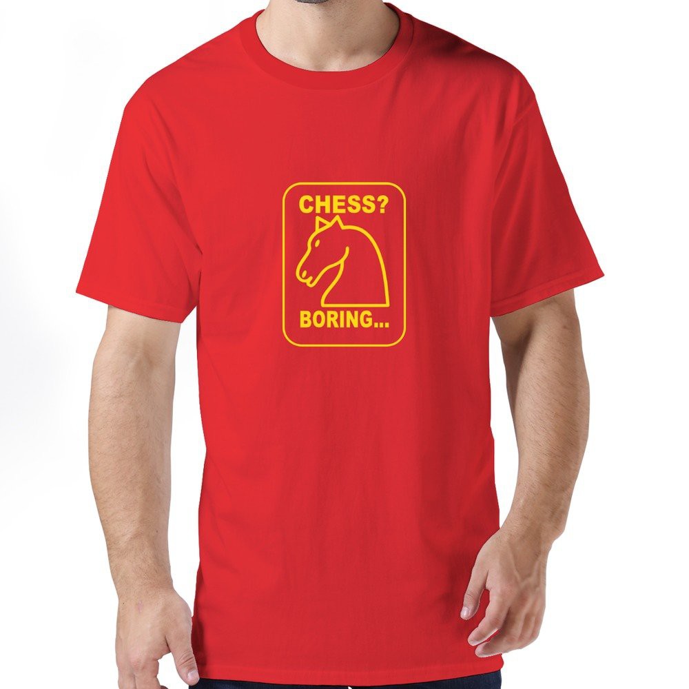 Jual Tshirt / Kaos / Baju Chess Is Boring | Shopee Indonesia
