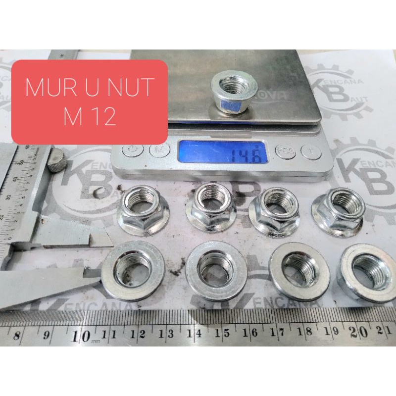 Jual MUR U NUT M12 / MUR AS RODA M12 / NUT MUR U M12 | Shopee Indonesia