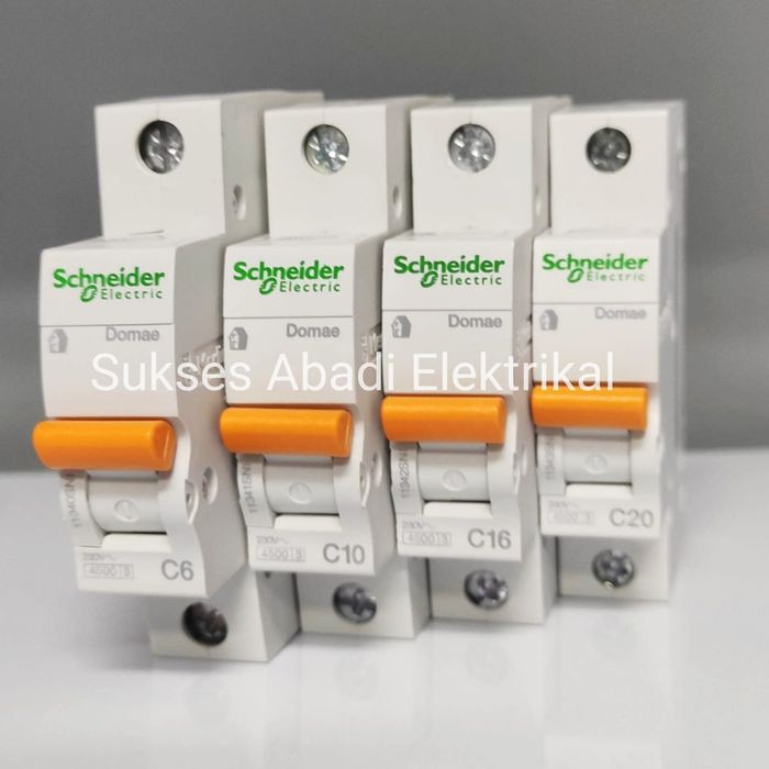 Jual MCB SCHNEIDER DOMAE 1 PHASE 6A 10A 16A 20A VARIAN | Shopee Indonesia