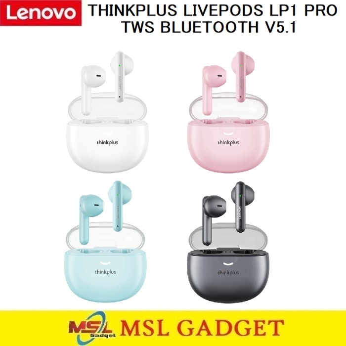 Jual Lenovo Thinkplus LivePods LP1 Pro Headset Bluetooth TWS Wireless Earbuds | Shopee Indonesia