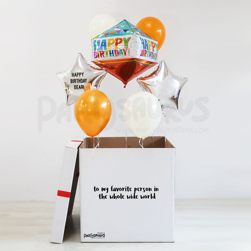 Jual Hexagon Birthday Mega Floatbox Surprise Balon Box | Shopee Indonesia