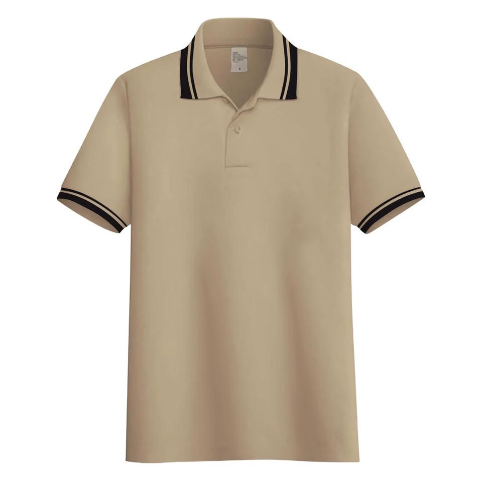 Jual Liso wear - Kaos polo shirt polos Cream kerah stripe | kaos ...