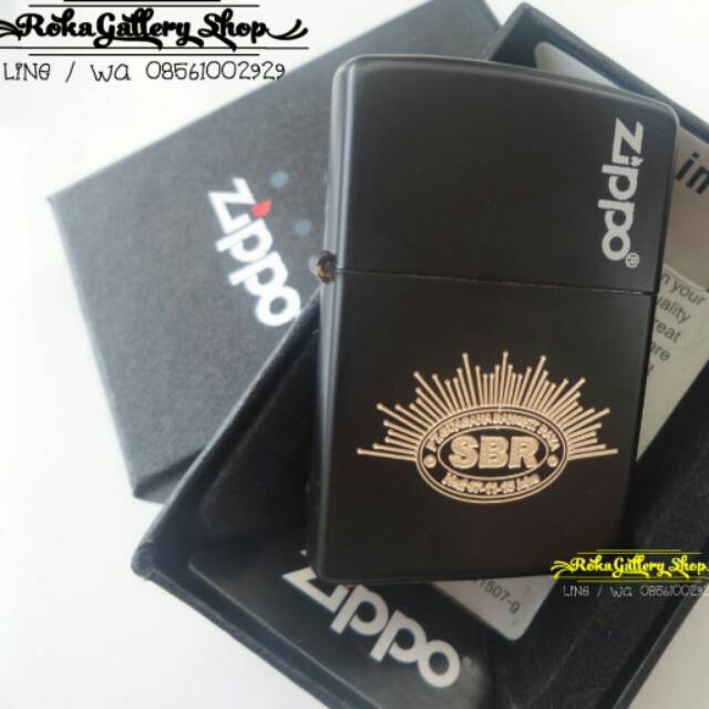 Jual korek zippo matte custom grafir logo perusahaan plus nama bebas desaign | Shopee Indonesia