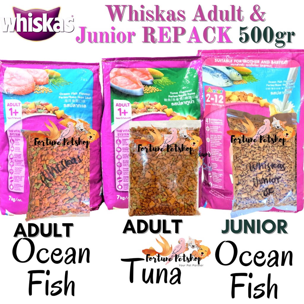 Jual Whiskas Adult Tuna / Whiskas Adult Ocean Fish / Whiskas Junior ...
