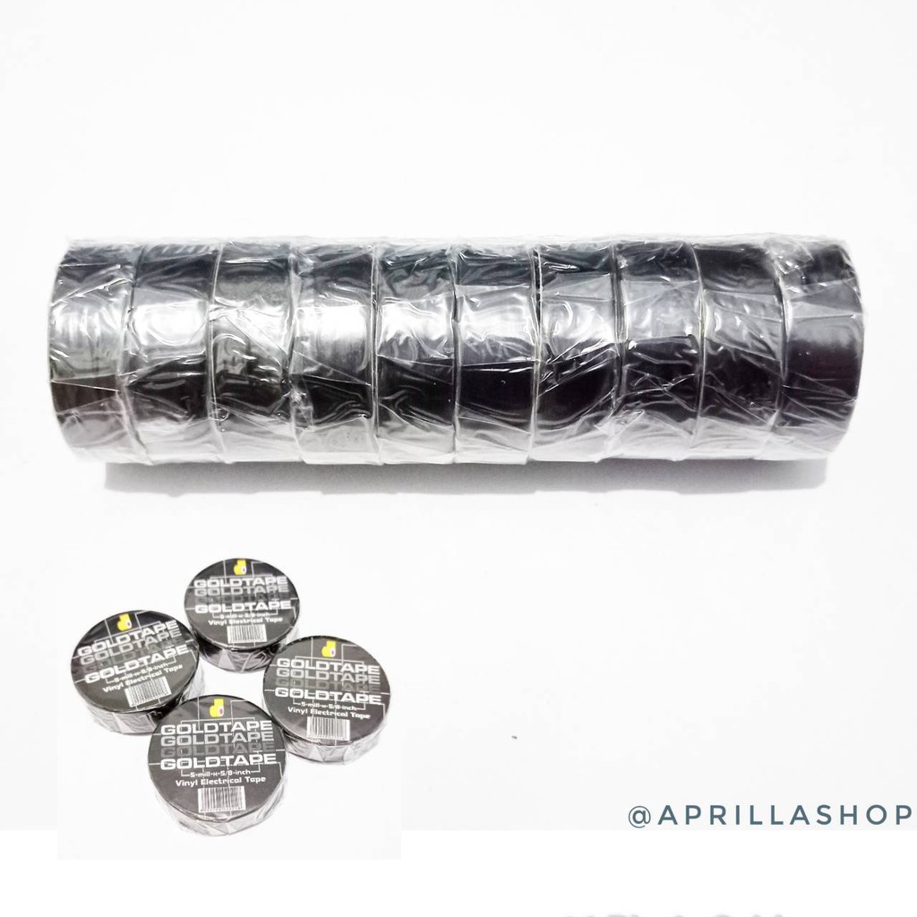 Jual Isolasi Kabel listrik PVC Goldtape 5/8 ( grosir / isi 10 ...