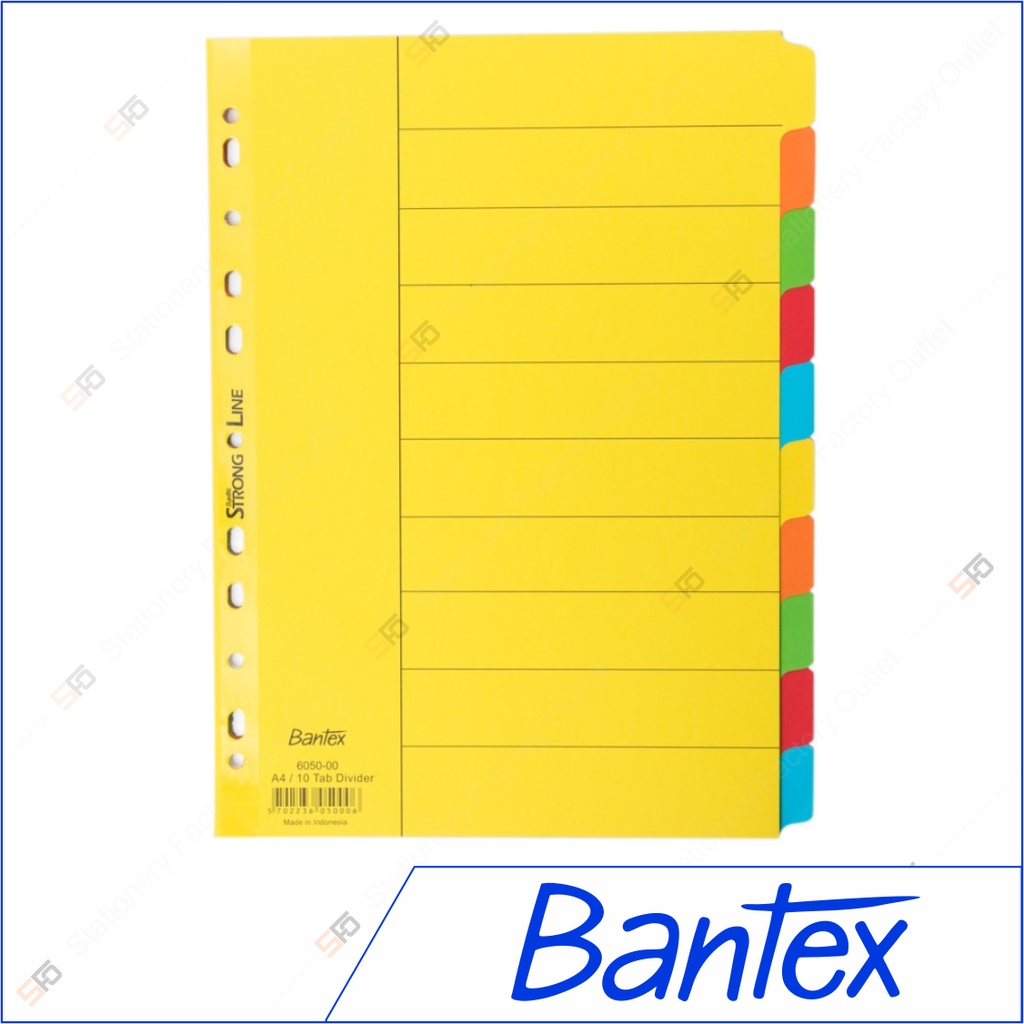 Jual Divider Index Bantex A4 10 Lembar - Carton Cardboard Loose Leaf ...