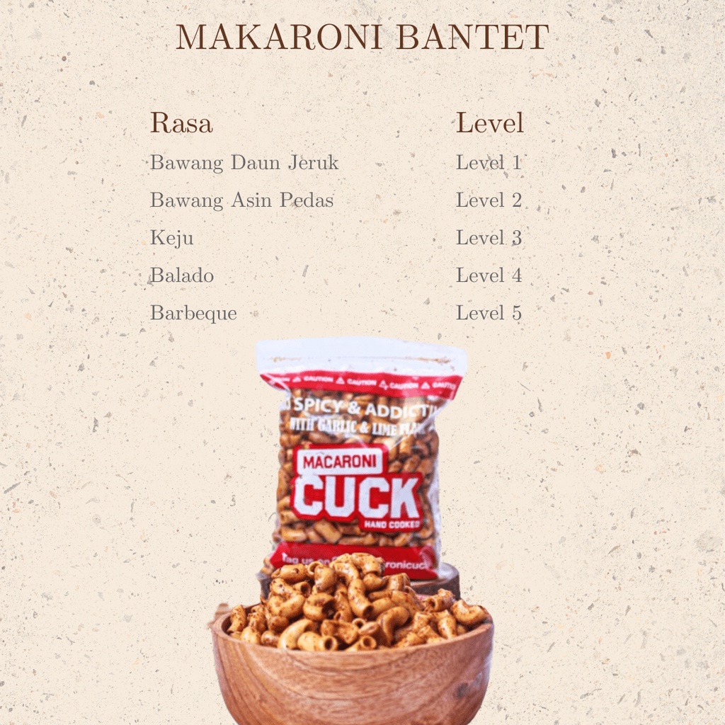 Jual Makaroni Bantet by Makaroni Cuck Kemasan 90 gram | Shopee Indonesia