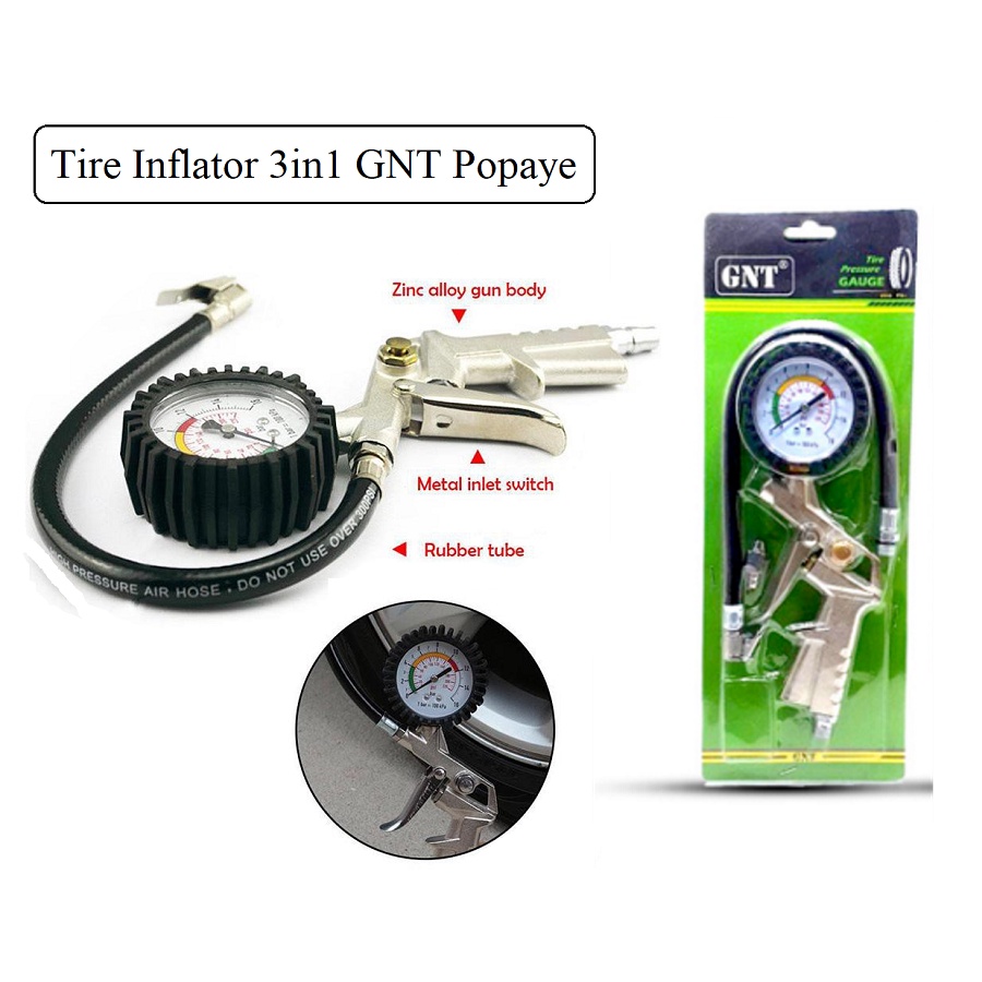 Jual GNT Tire Inflator Air Pressure Gun Pengisi Isi Ukuran Angin Tire ...