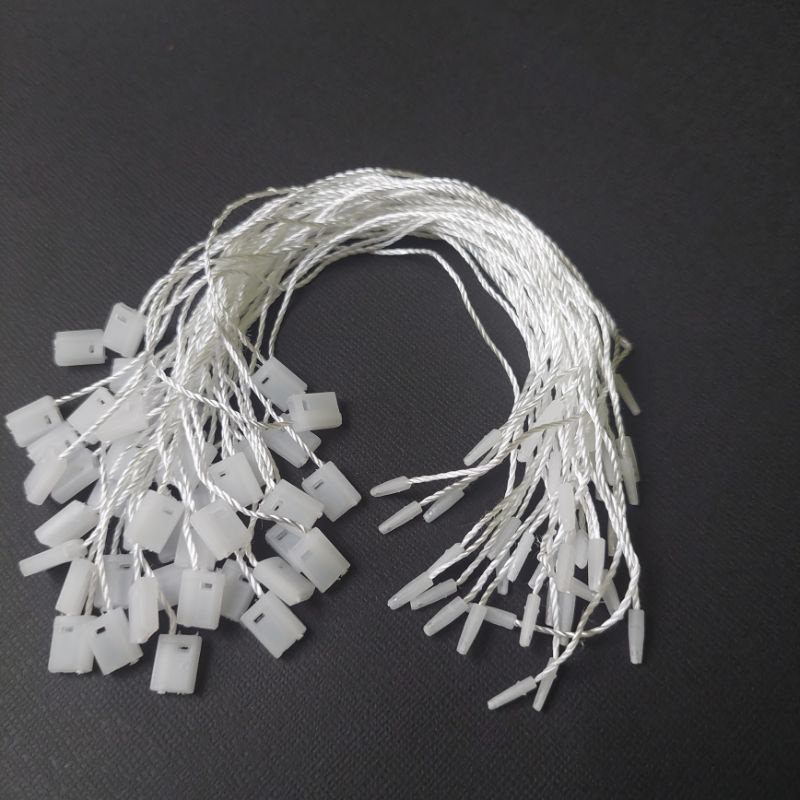 Jual tali hangtag nilon putih tali label baju ready stok | Shopee Indonesia