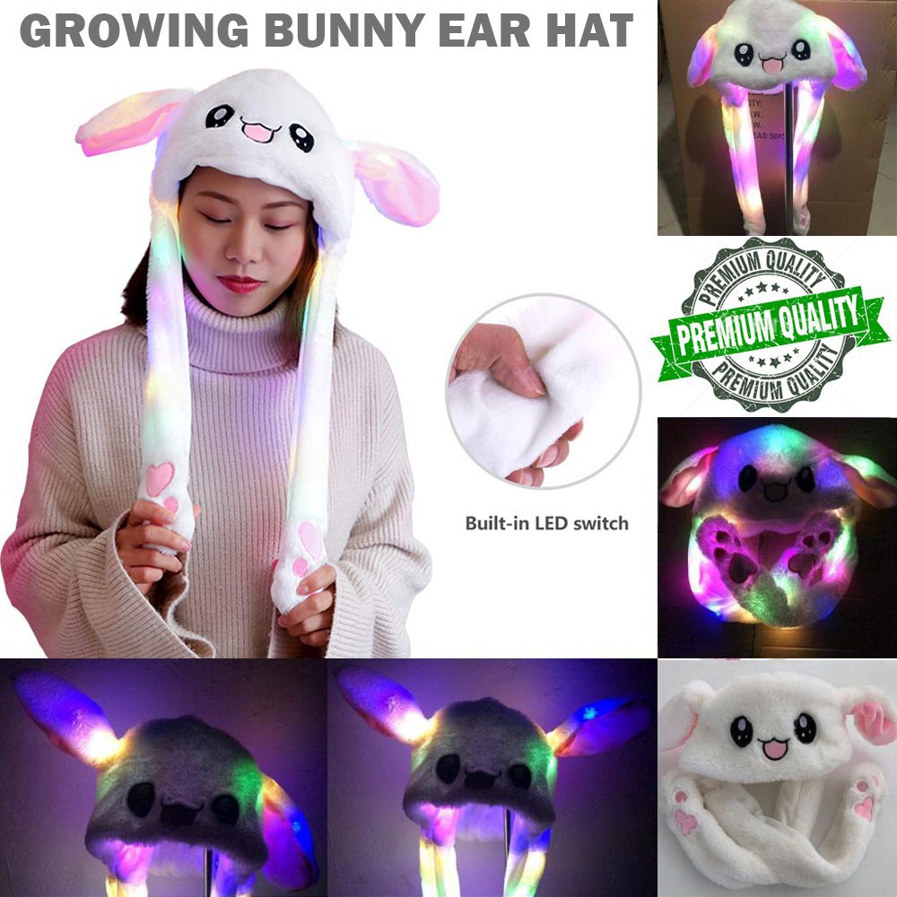 Jual Bunny Hat Lampu Topi Kelinci Lucu Kuping Gerak anak led tiktok ...