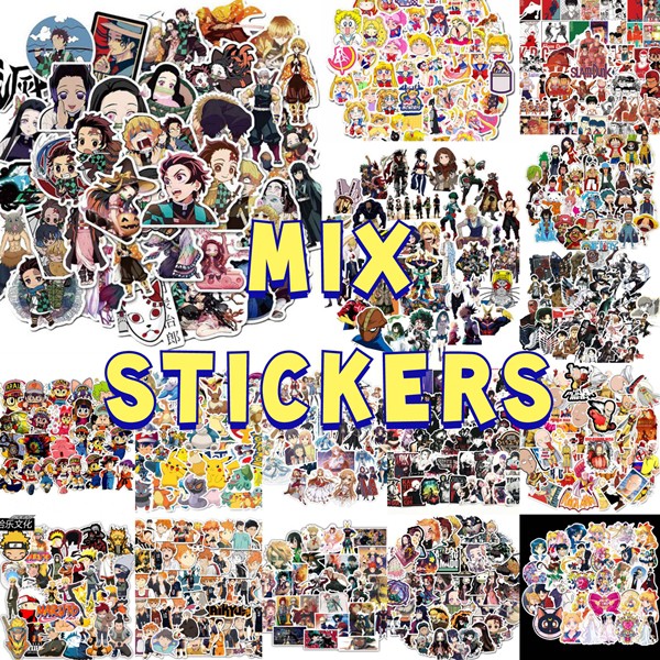 Jual XX001 – 100pcs Sticker / Stiker MIX Anime - Demon Slayer Attack on ...