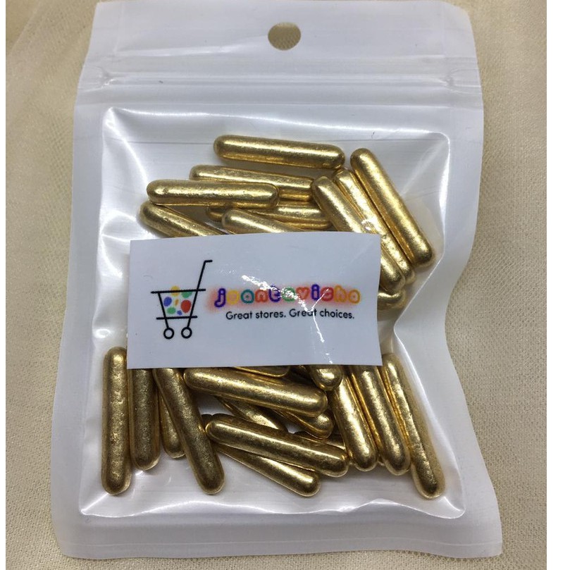 Jual sprinkle edible gold 15gr /trimit/sprinkel kue/sprinkel gold ...