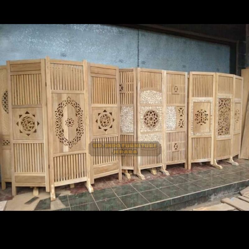 Jual sketsel penyekat ruangan 3 pintu partisi ruangan murah bahan kayu ...
