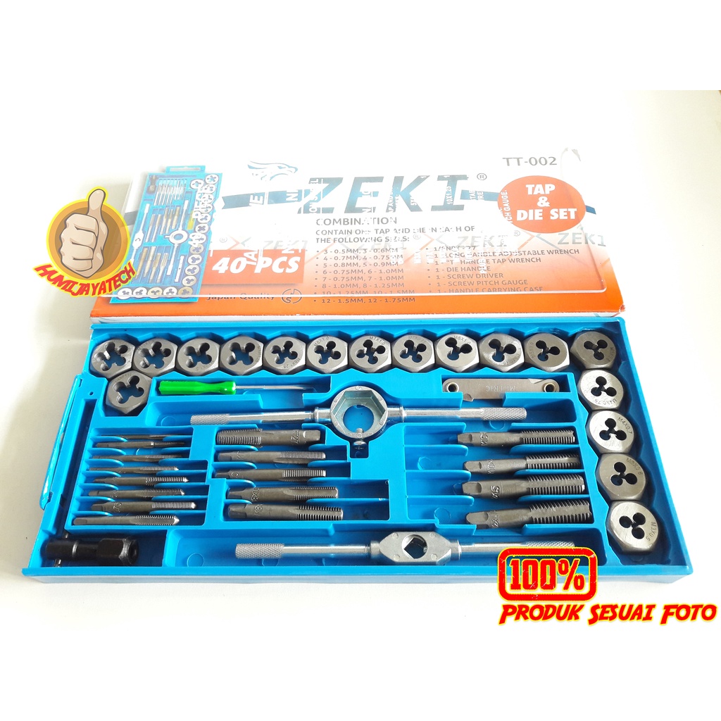 Jual Tap dan Senai Set 40pcs Merek Zeki / Tap dan Snei Set Murah ...