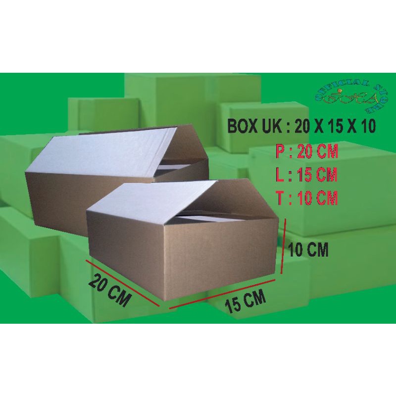 Jual box packing uk. 20x15x10 cm kerdus packing online murah | Shopee ...