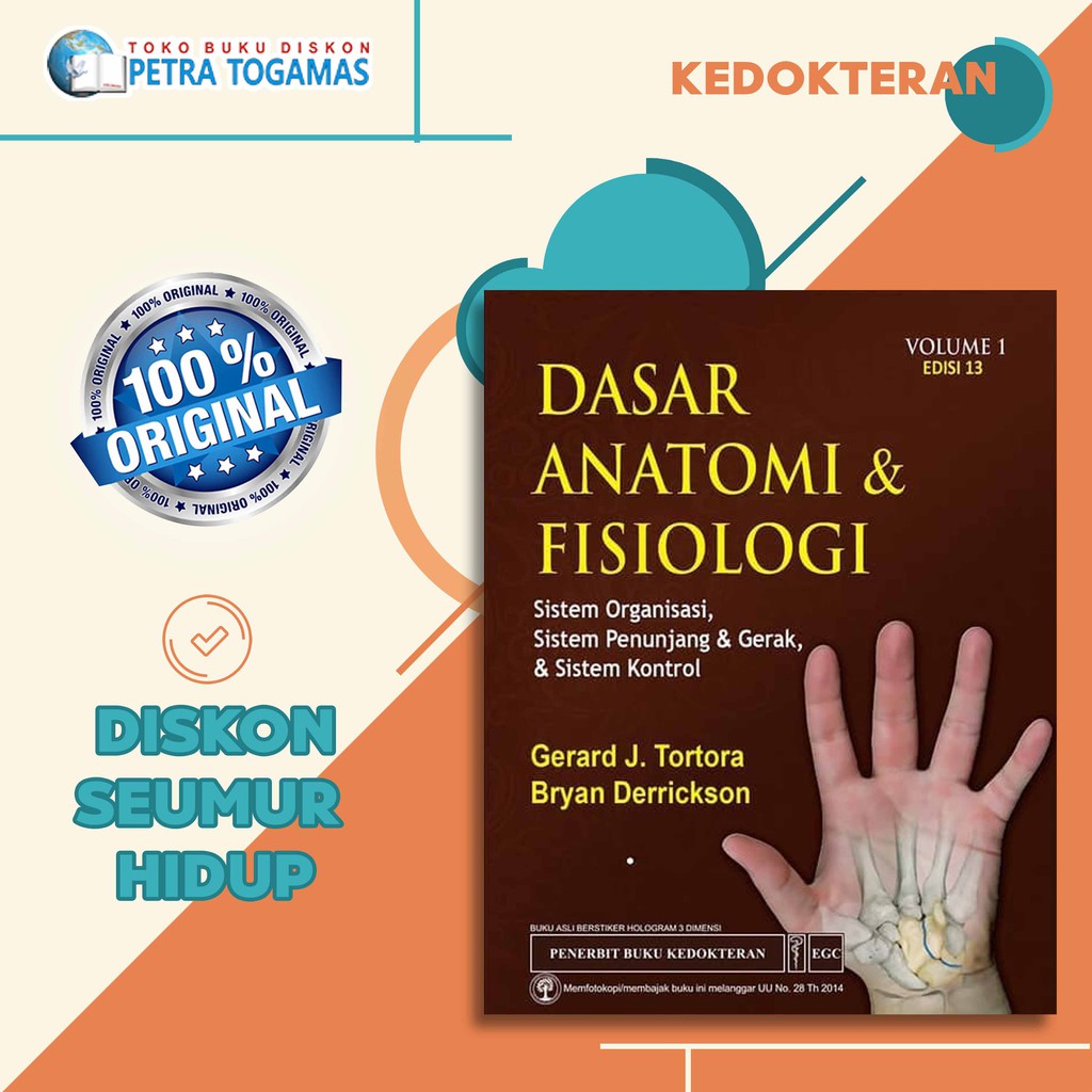 Jual DASAR ANATOMI & FISIOLOGI (SISTEM ORGANISASI, SISTEM PENUNJANG & GERAK, & SISTEM KONTROL ...