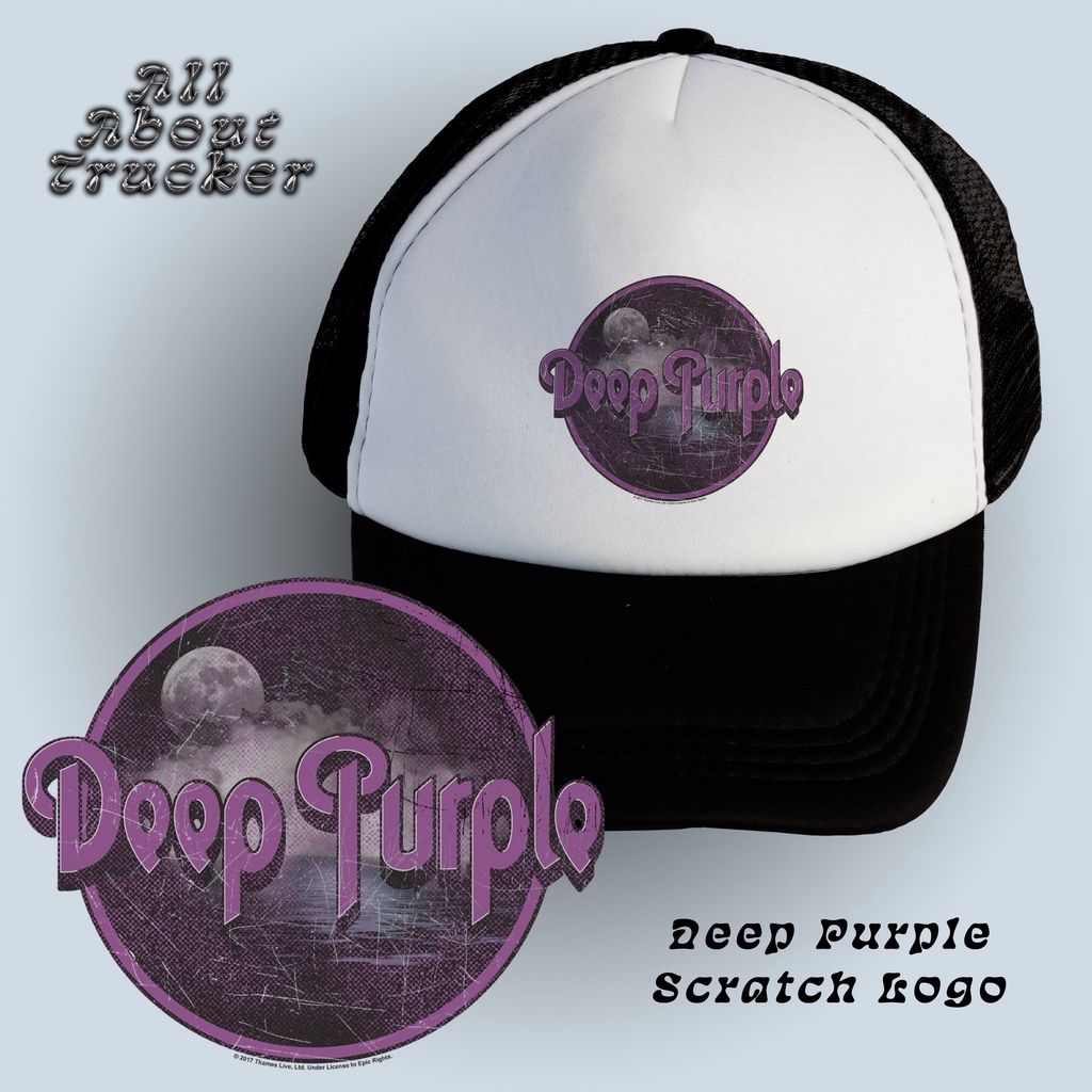 Jual Trucker Hat Deep Purple - Scratch Logo | Topi Jaring Deep Purple ...