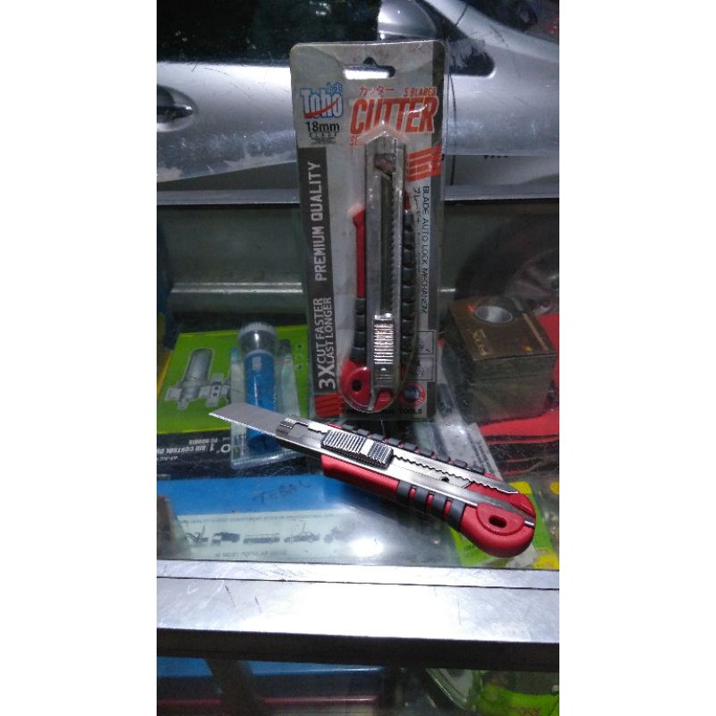 Jual Pisau Cutter PREMIUM Toho 5 Blades Red Isi Cuter Lima Blade Merah ...