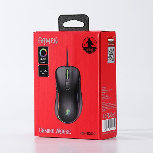 Jual Mouse Gaming GAMEN GM1000 RGB Lighting Effect 2400DPI ORIGINAL - Garansi Resmi 1 Tahun ...