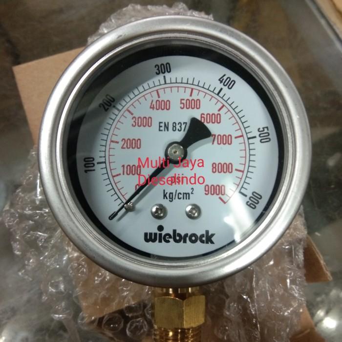 Jual Pressure gauge raket 4" inch drat 1/2" inch wiebrock 10 kg / bar ...