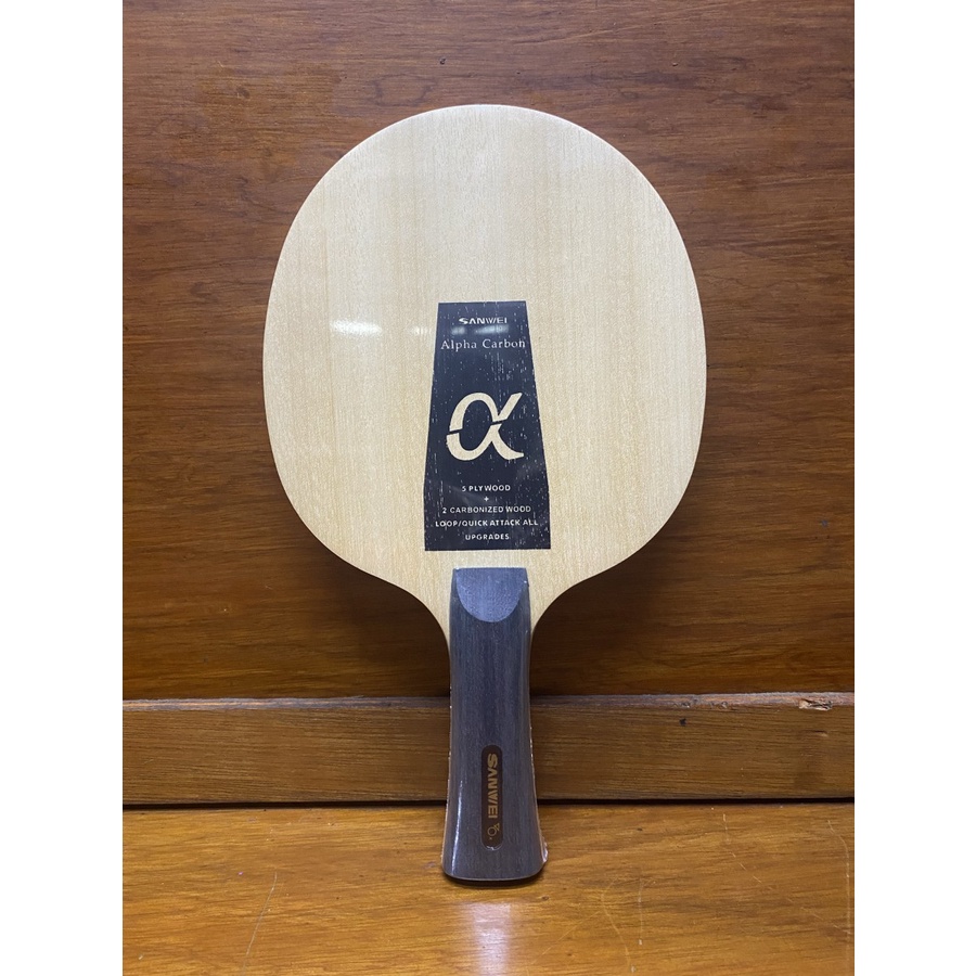 Jual Kayu Bet Pingpong Tenis Meja SANWEI ALPHA Carbon FL Original | Shopee Indonesia