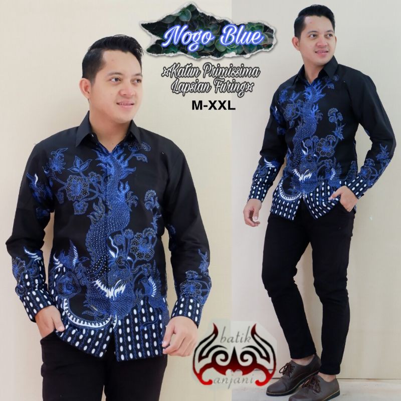 Jual Batik Motif Nogo Kemeja Batik Pria Full Furing Katun Primissima ...