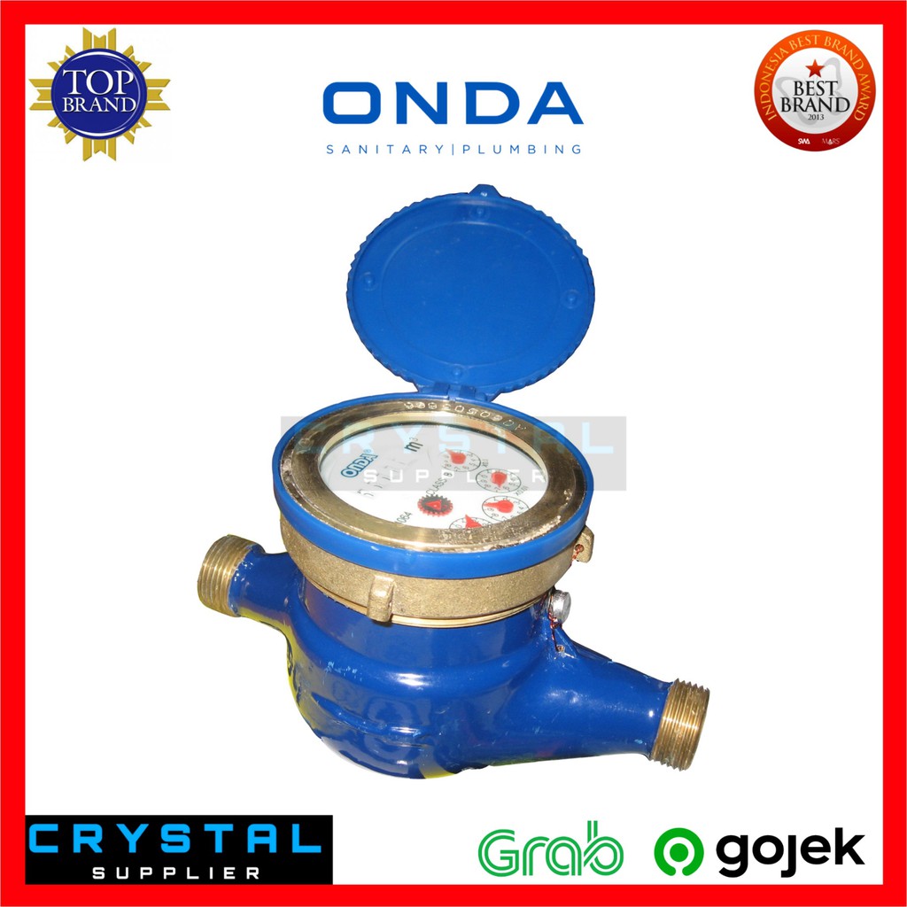 Jual WATER METER BRASS ONDA 1/2" inch Kuningan / Meteran Flow Air PAM PDAM | Shopee Indonesia